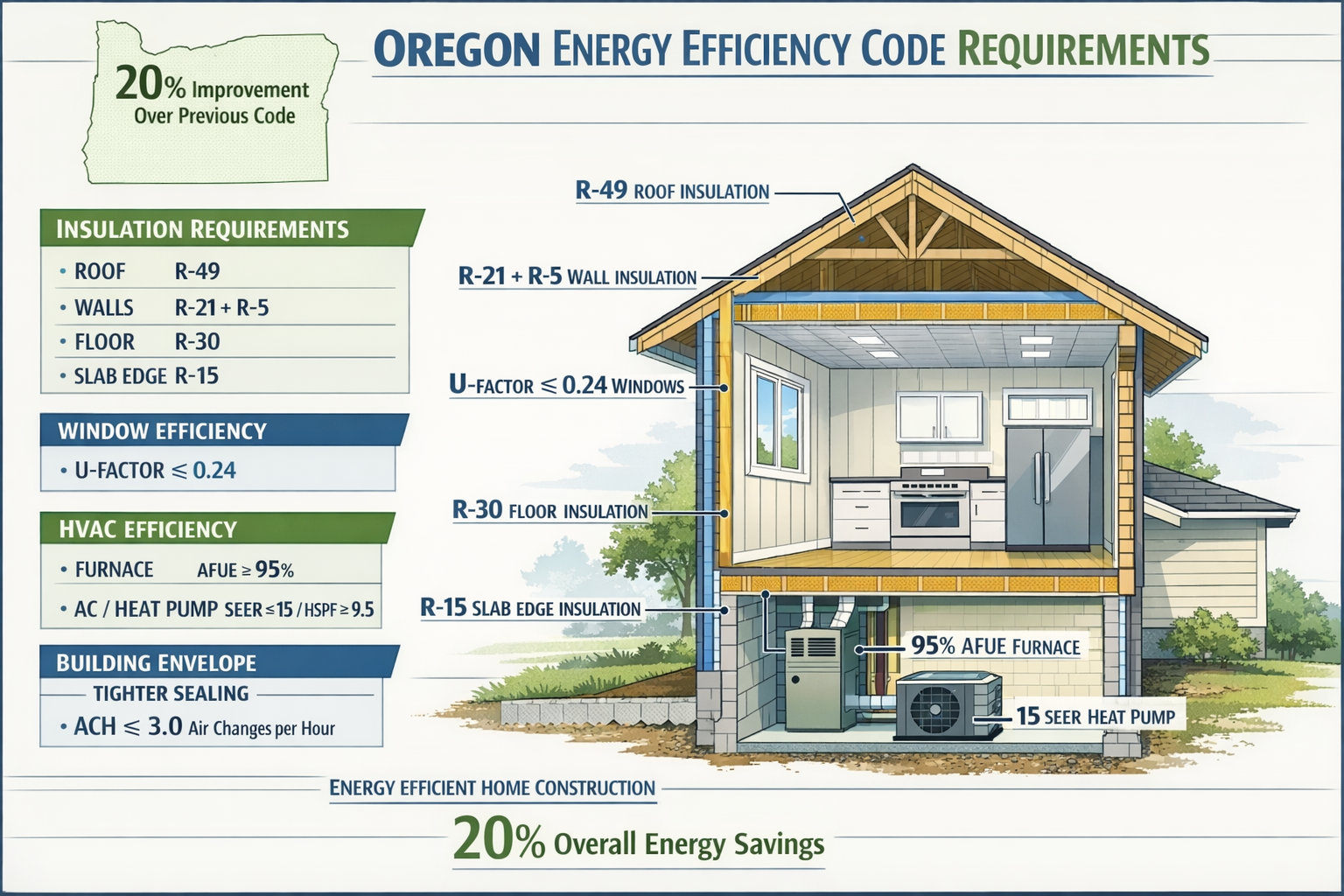 Oregon Energy Efficiency Standards 2026: New Home Building Guide