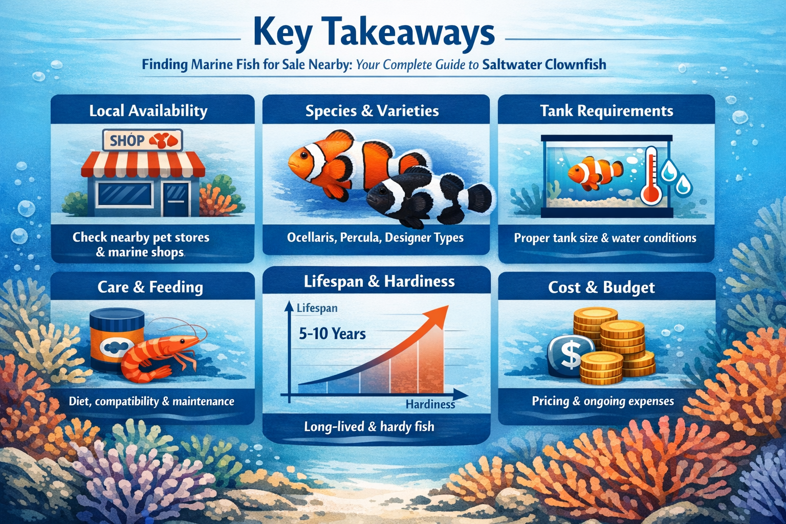 Marine Fish for Sale Nearby: Complete Clownfish Guide 2026