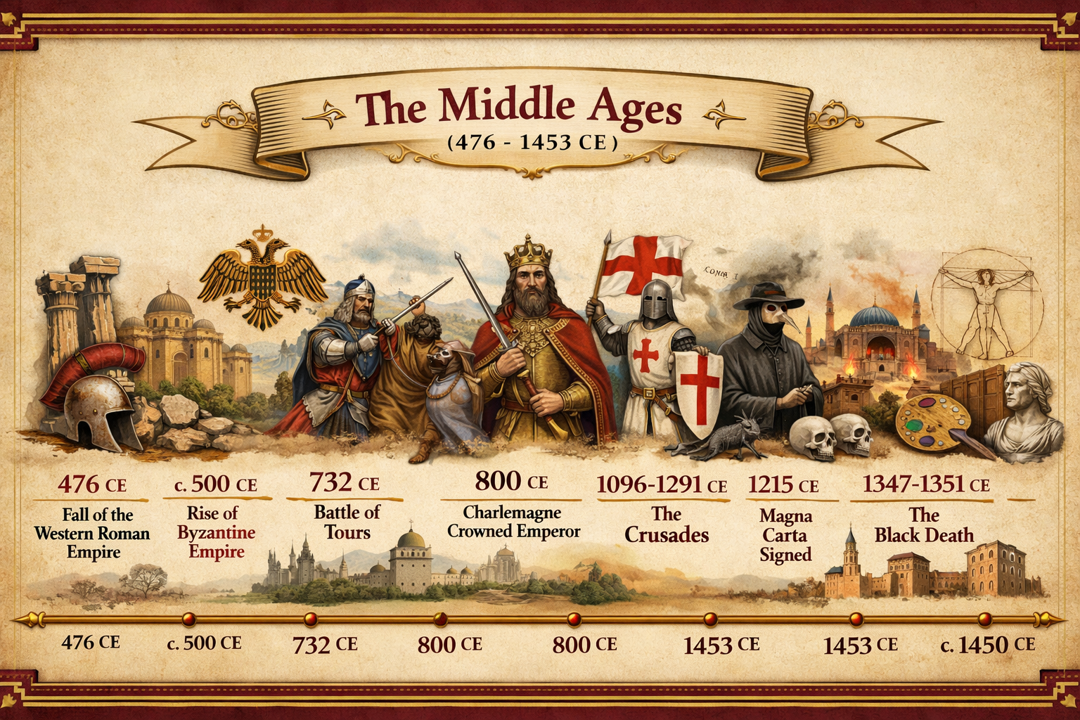 When Are Middle Ages? Complete Timeline Guide (476-1453 CE)