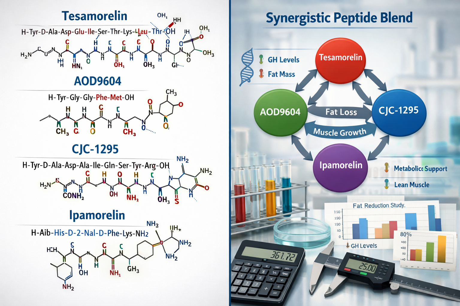 tesamorelin aod9604 + cjc1295 + ipamorelin 12mg blend dosage - Pure ...