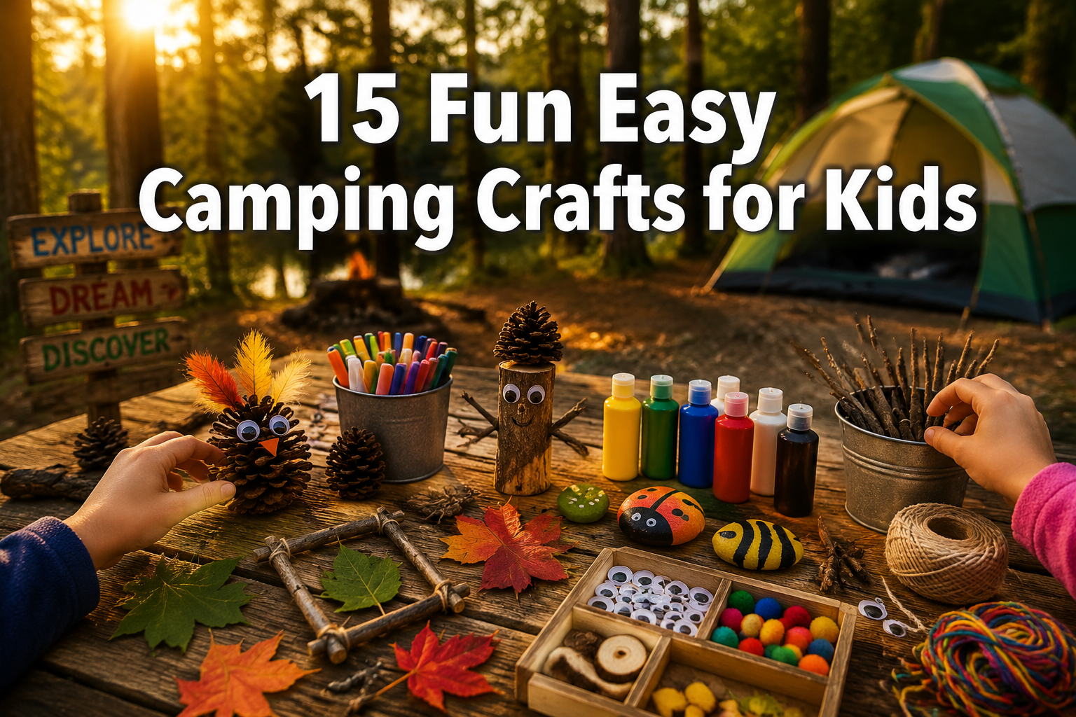 15 Fun Easy Camping Crafts For Kids: Creative Activities For Every Campsite